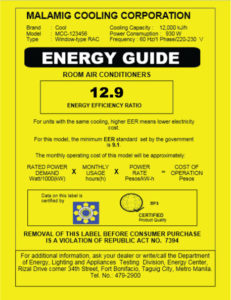Understanding the Energy Guide Label (EEF and EER Label) - Philippines ...